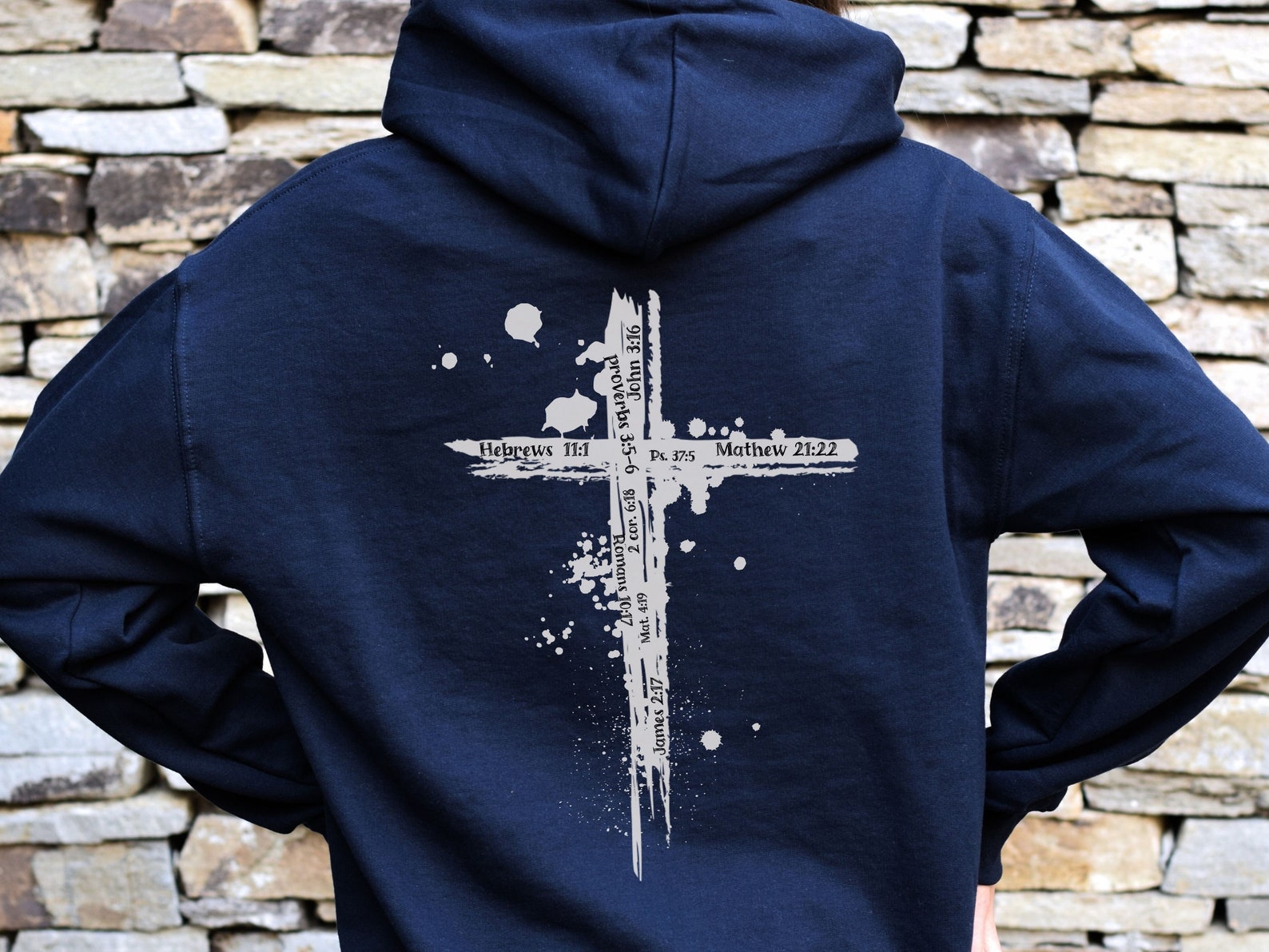 Mens Christian Hoodie Mens Christian Sweater Bible Verses Christian ...
