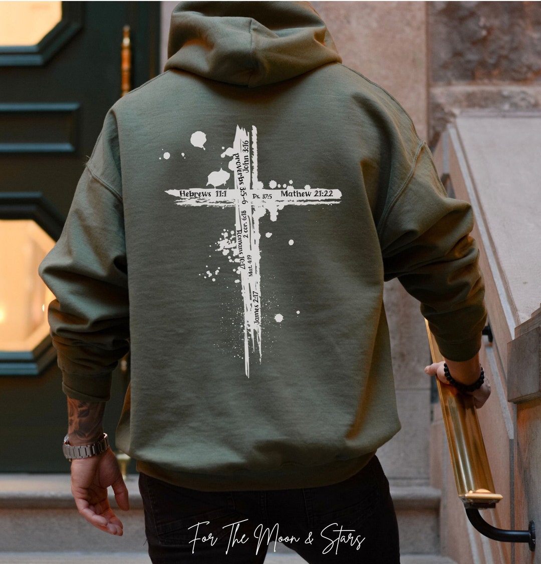 Mens Christian Hoodie Mens Christian Sweater Bible Verses Christian ...