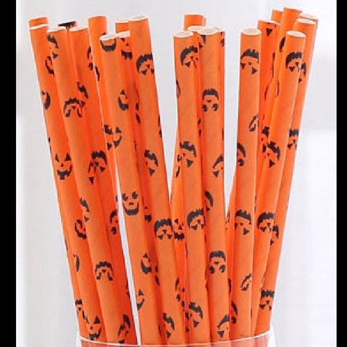 Black and White Skull Paper Straws Set of 25 Party Straws - Etsy
