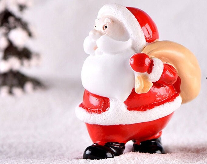 Santa Miniature Figurine for Christmas Scenes Made of Resin - Etsy