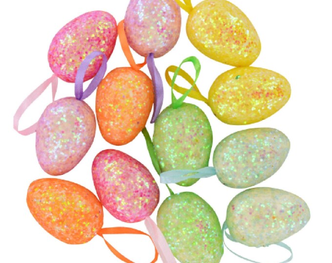 Glittered Mini Eggs for Use on Centerpieces Floral - Etsy