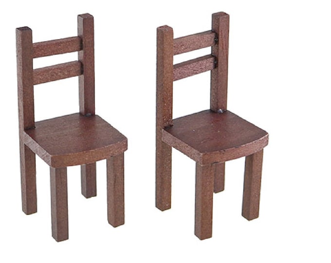 Wooden Miniature Chairs Set of 2 Use With Fairy Gardens - Etsy