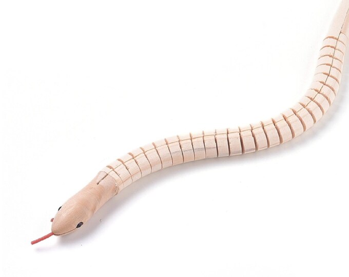 Snake With Reticulated Wood Wiggle Spine and Black Eyes, 19.8 Inches - Etsy