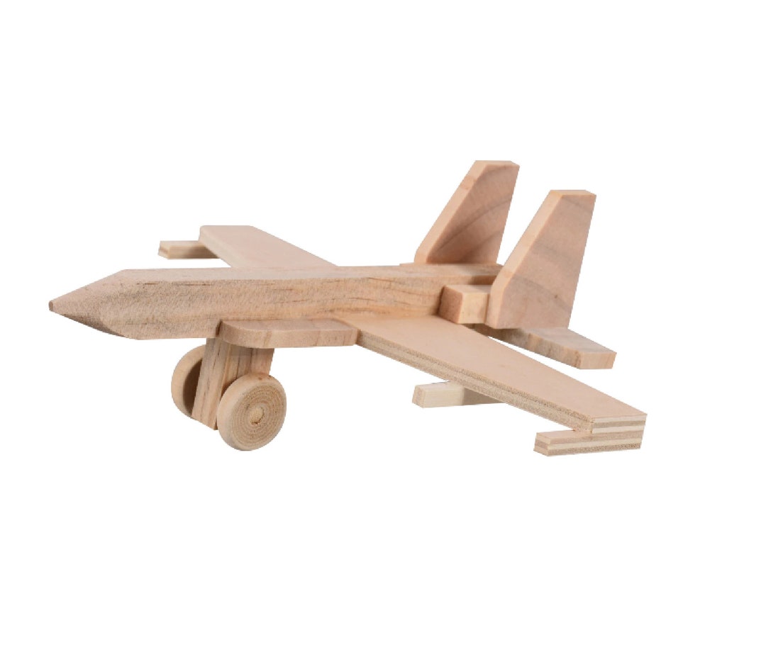 Fighter Jet Airplane Wooden Craft Kit, Build Your Ride and Let Your ...