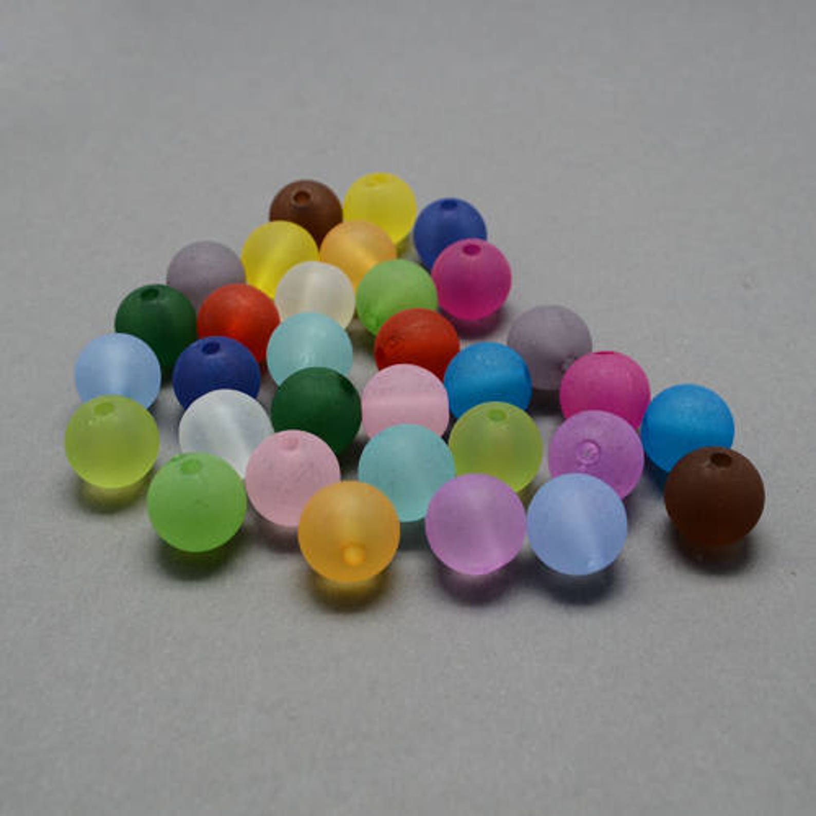 Frosted 6mm Beads Sold per 10g Acrylic Ball Beads 6mm - Etsy