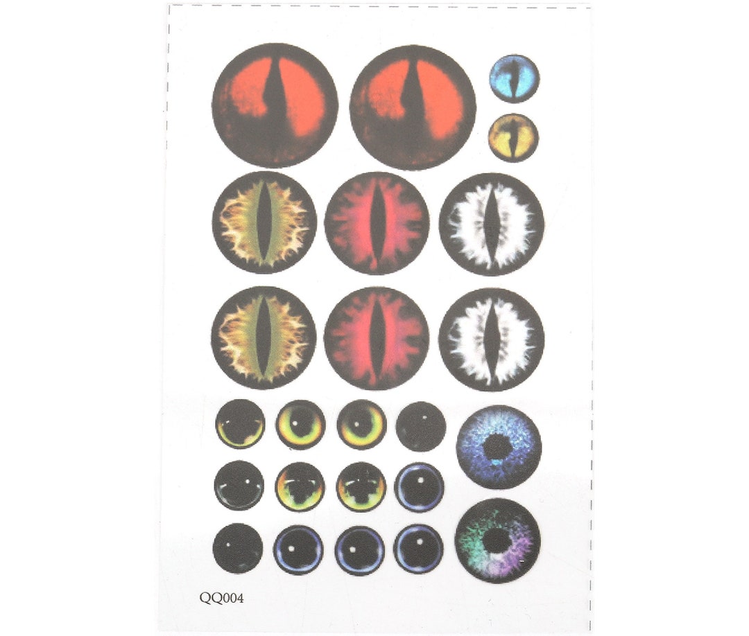 Eyeball PVC Decorative Decal Sticker for Resin, Not Self Adhesive, 24 ...