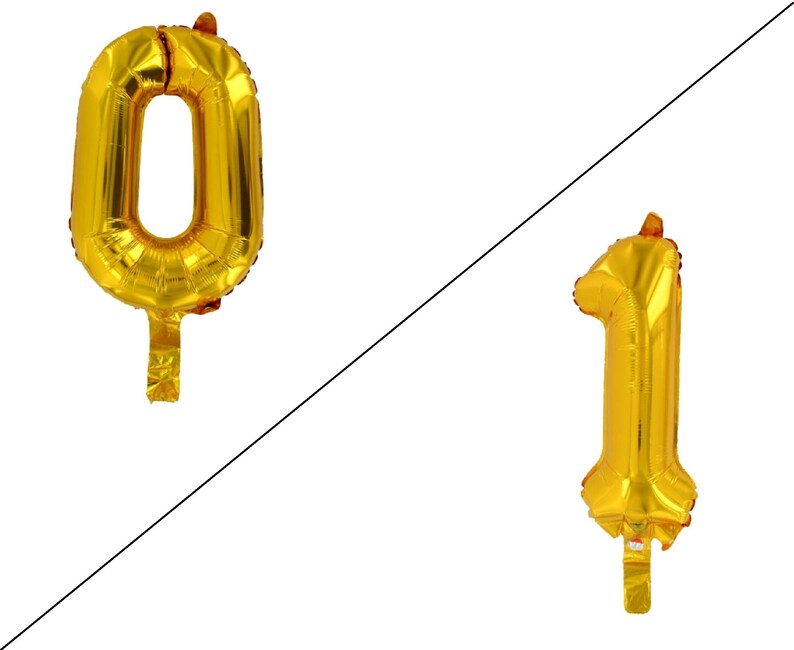 Gold Air Filled 14 Foil Number Balloon Sold in - Etsy