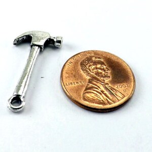 Hammer Charms, Set of 5, 25mm X 13 Mm, Construction Charm, DIY Charm ...
