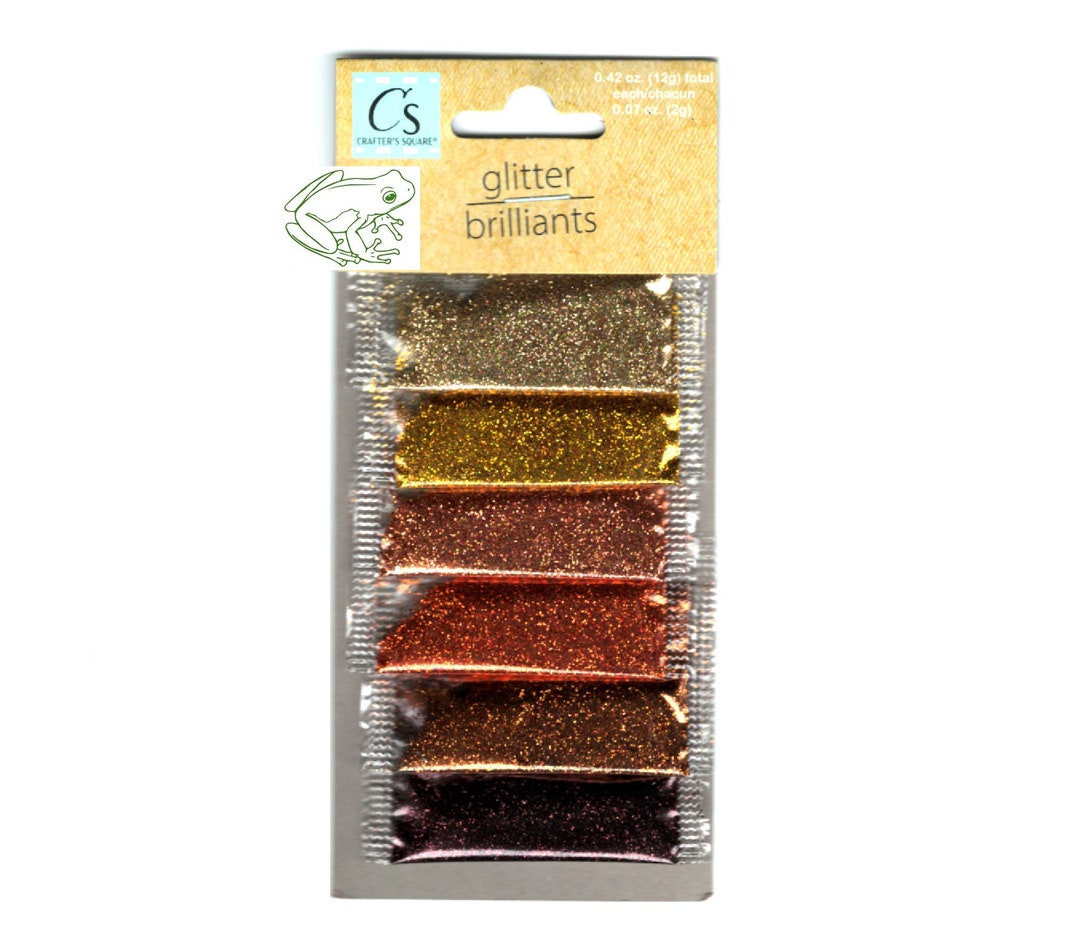Superfine Glitter in Autumn Shades of Gold and Browns, 1 Set Contains 6 ...
