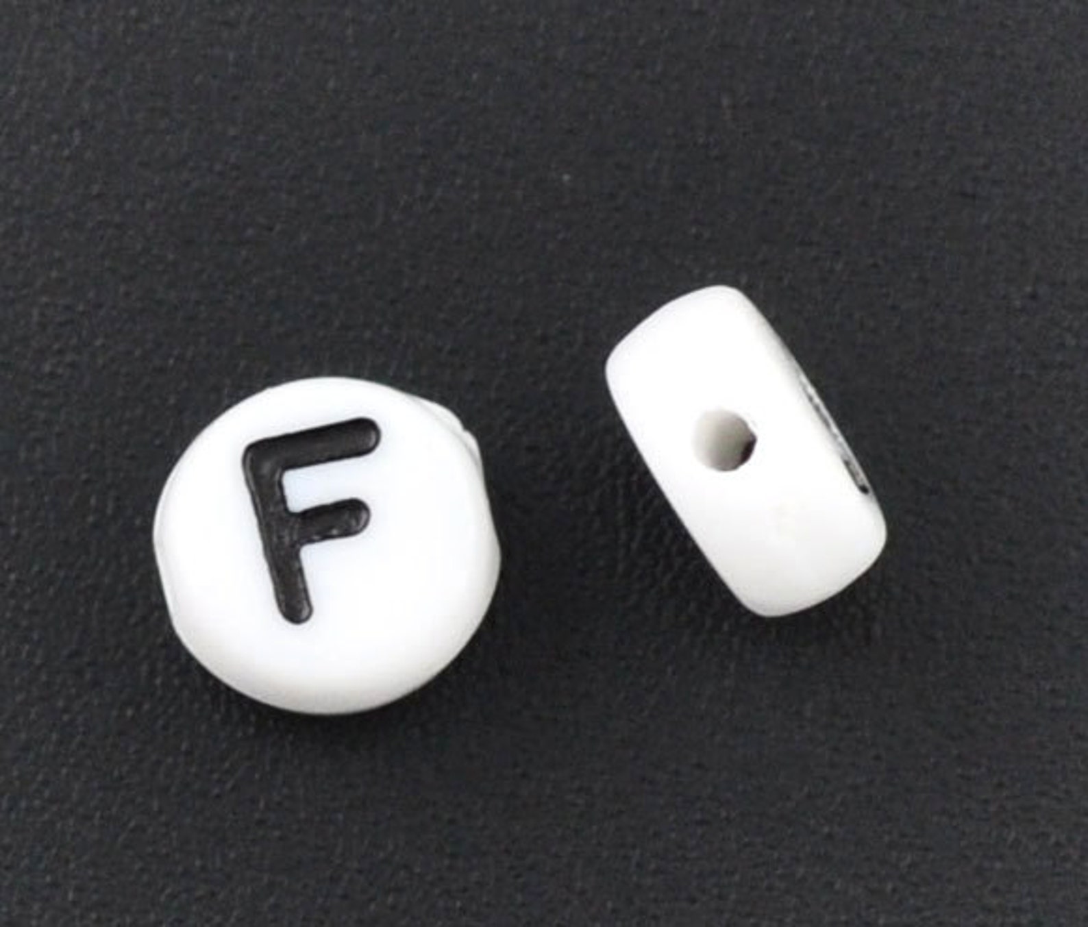 Letter Bead: F Beads Set of 25 7mm Alphabet Beads ABC | Etsy