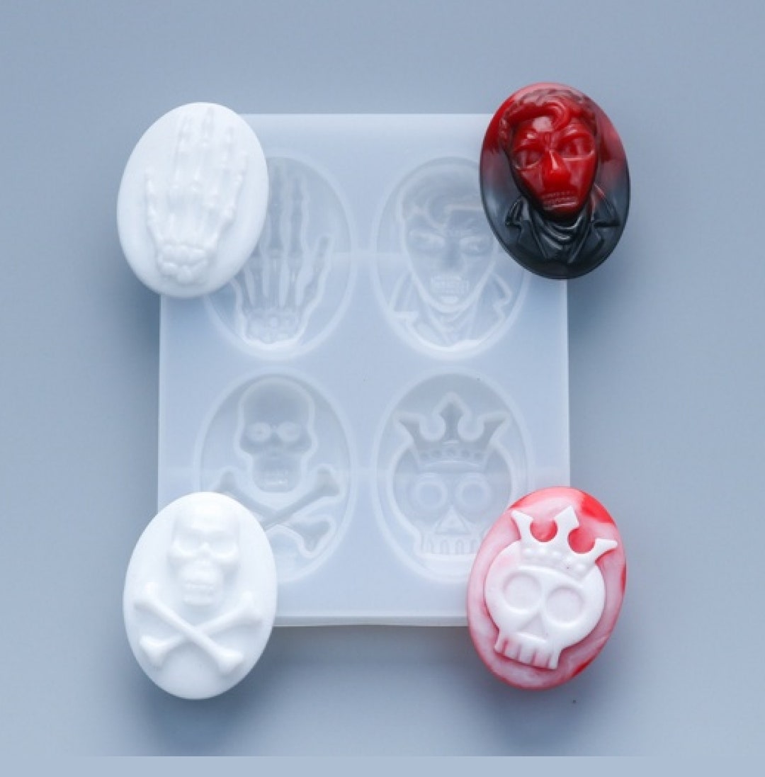 Skeletal Hand, Zombie, Skull, and Skeleton Prince Flat Back Cabochon ...