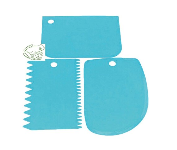 Cake Icing Texture Tool Set Rounded and Straight Scraper - Etsy