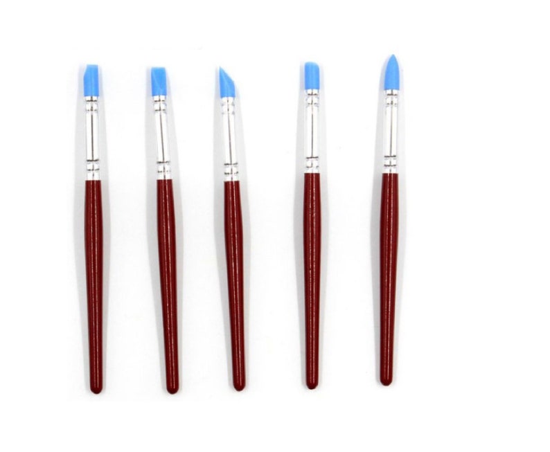 Silicone Shaping and Sculpture Brush Tools Set of 5 Brushes | Etsy