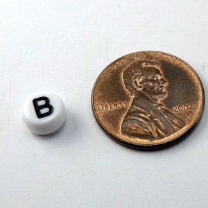 Letter Bead: B Beads, Set of 25, 7mm, Alphabet Bead, Letter B, ABC Bead ...