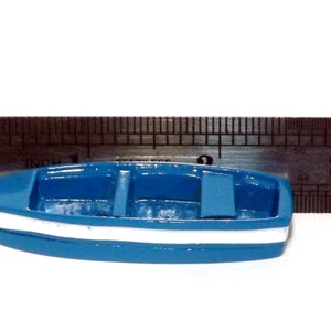 Mini Resin Blue Resin Row Boat With Miniature Oars, Great for ...