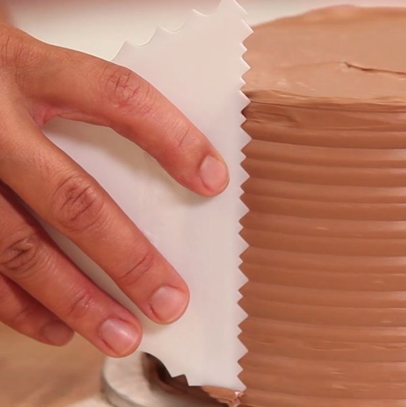 Cake Icing Texture Tool Set Rounded and Straight Scraper - Etsy