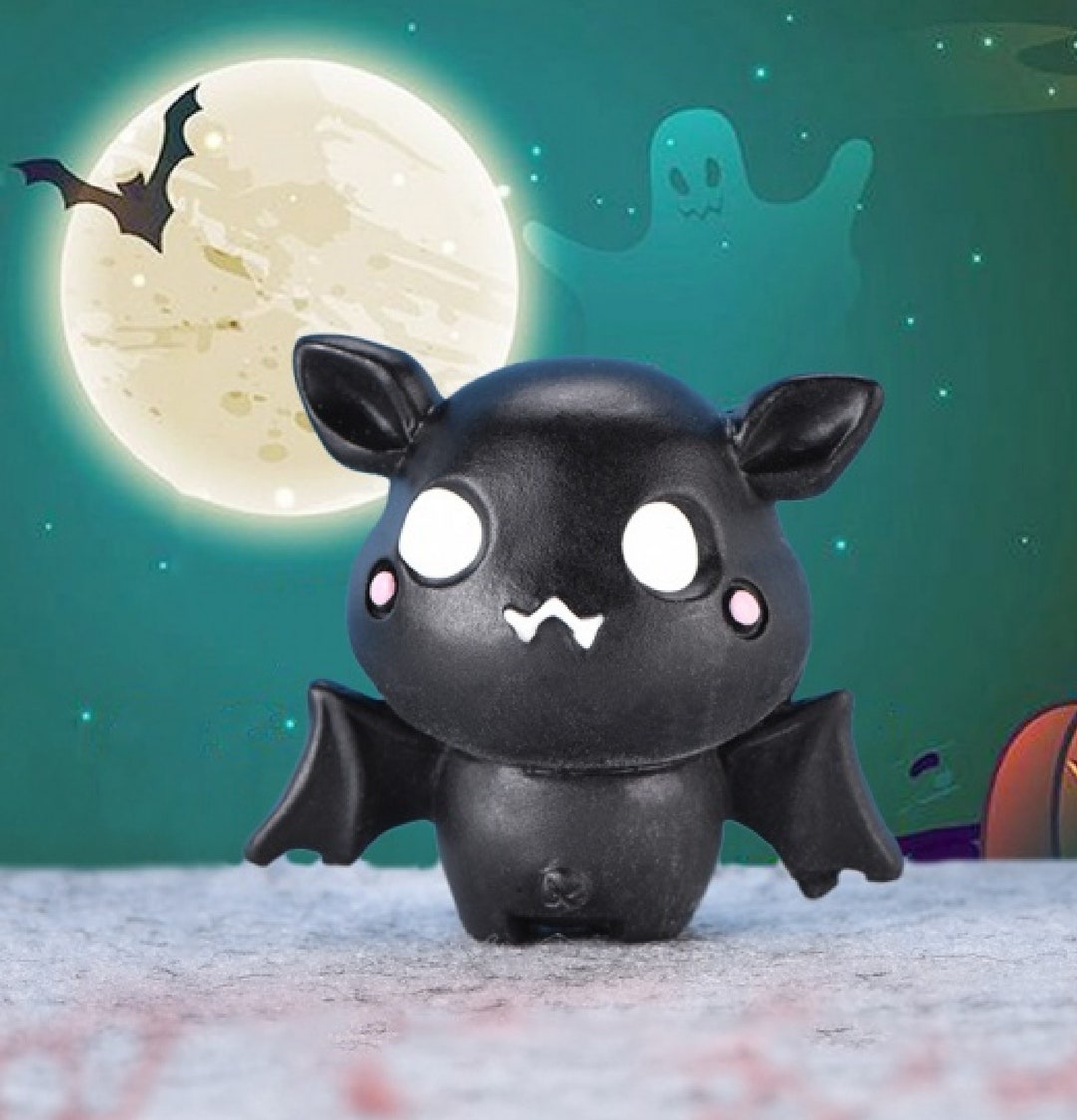 Bat With a Devil Tail Miniature Figurine for Halloween Scenes, Made of ...