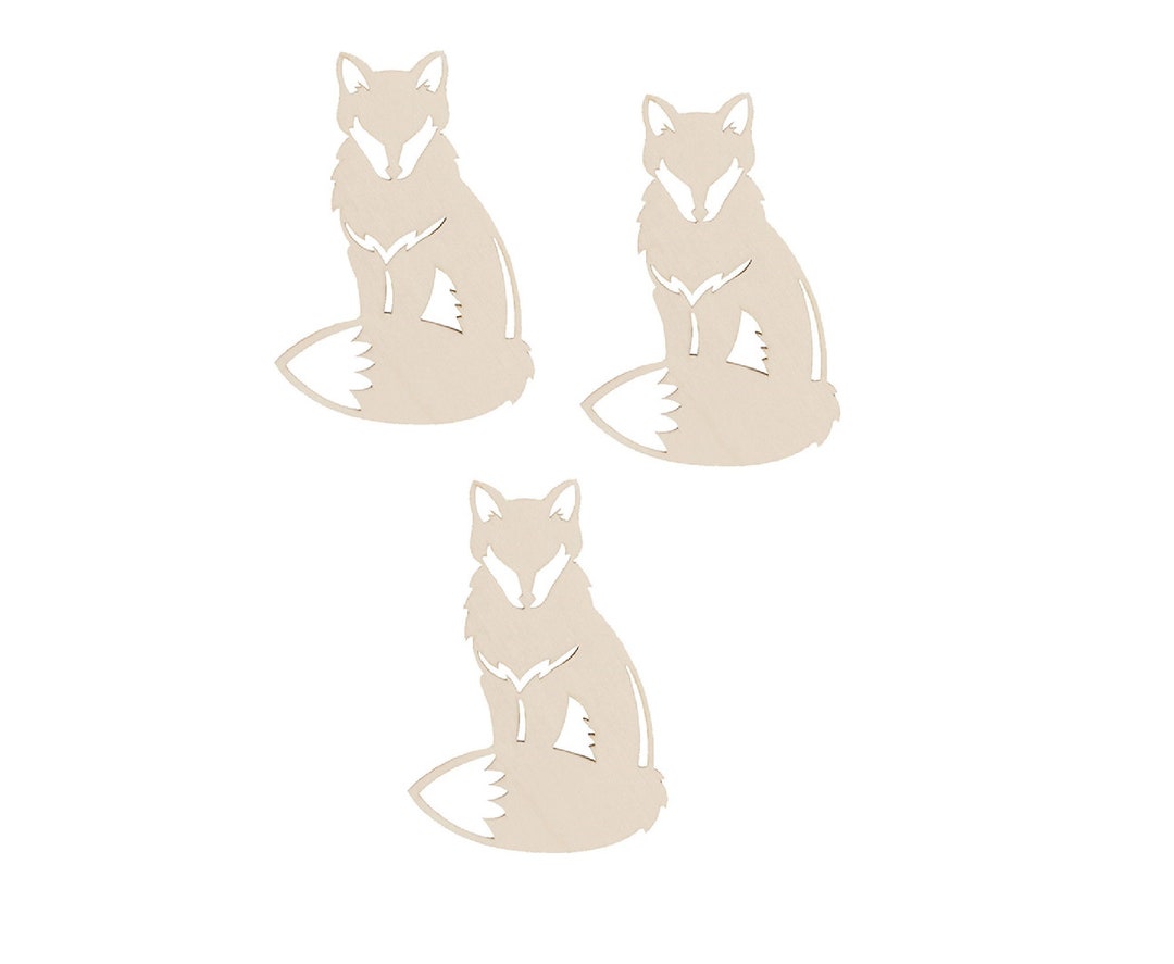 Fox Wooden Cut Out, Set of 3, Add Them to Signs, Forest Theme Projects ...