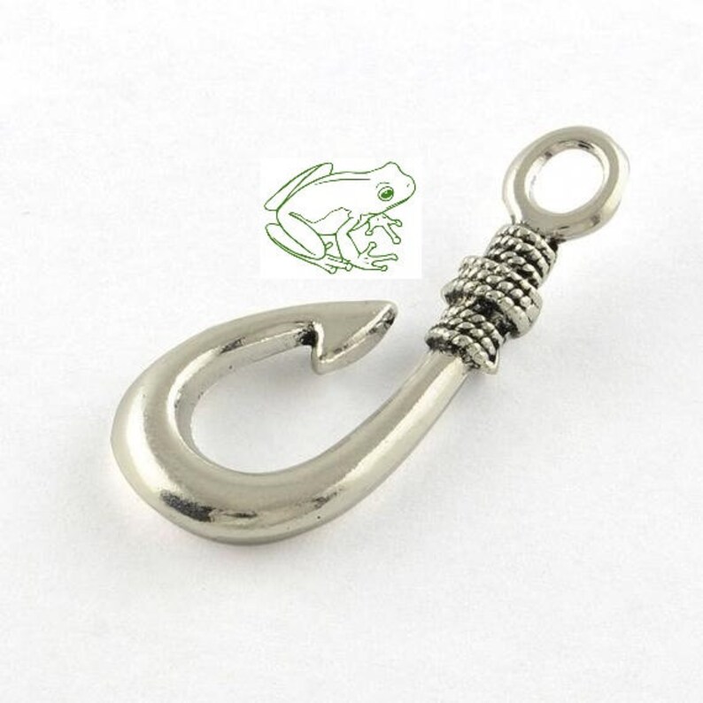 Fish Hook Charms for Your Favorite Fisherman Set of 2 5 or - Etsy