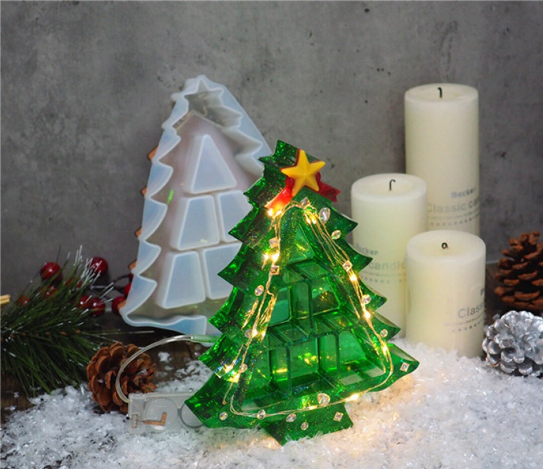 Christmas Tree Shelf Silicone Resin Mold, Make With Resin and Add ...