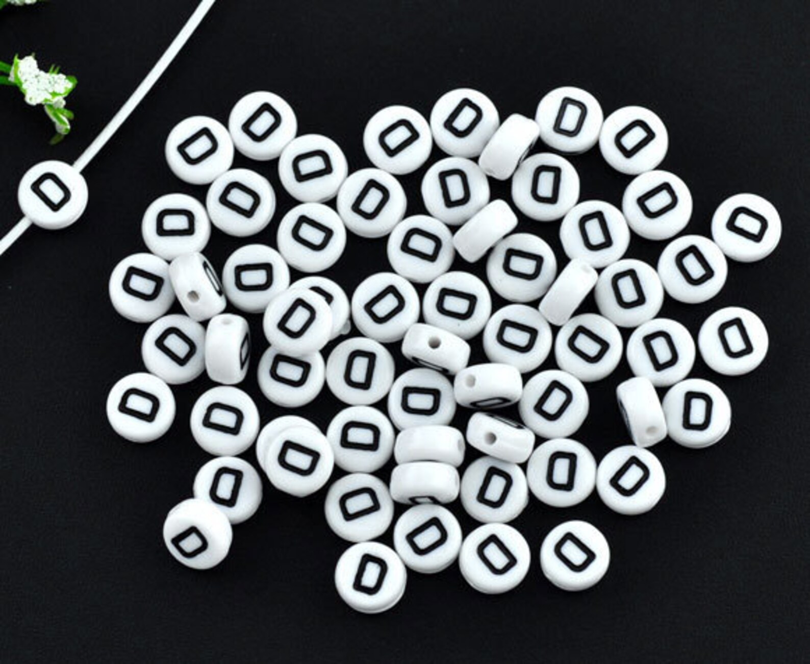 Letter Bead: D Beads Set of 25 7mm Alphabet Beads Letter - Etsy
