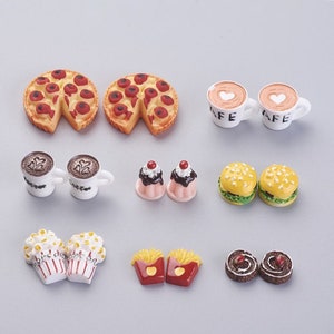 Miniature Resin Food Set Cabochons, Comes With 40 Pieces French Fries ...