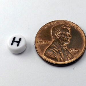Letter Bead: H Beads Set of 25 7mm Alphabet Beads ABC - Etsy