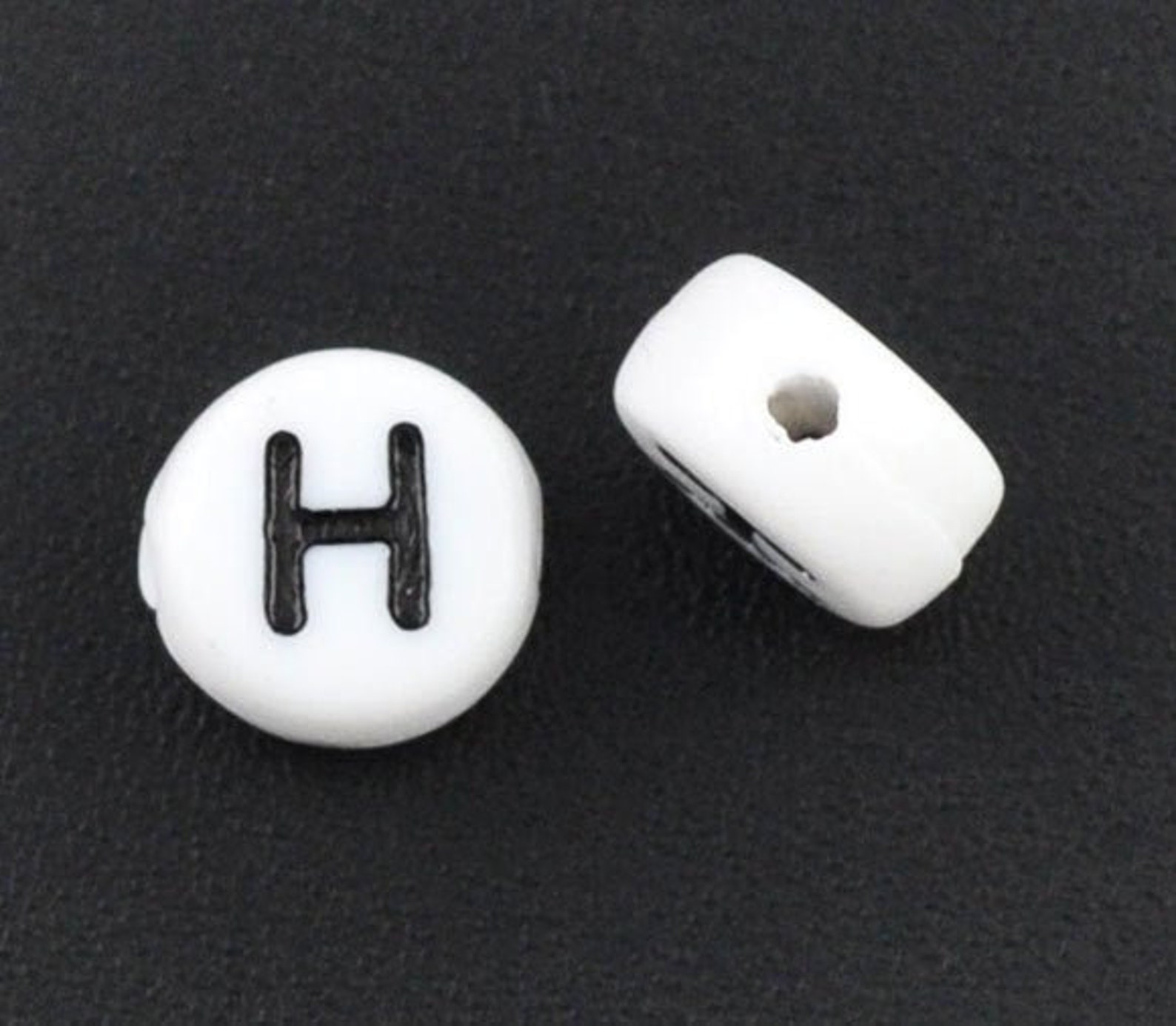 Letter Bead: H Beads Set of 25 7mm Alphabet Beads ABC - Etsy