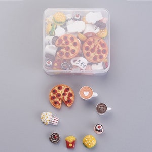 Miniature Resin Food Set Cabochons, Comes With 40 Pieces French Fries ...