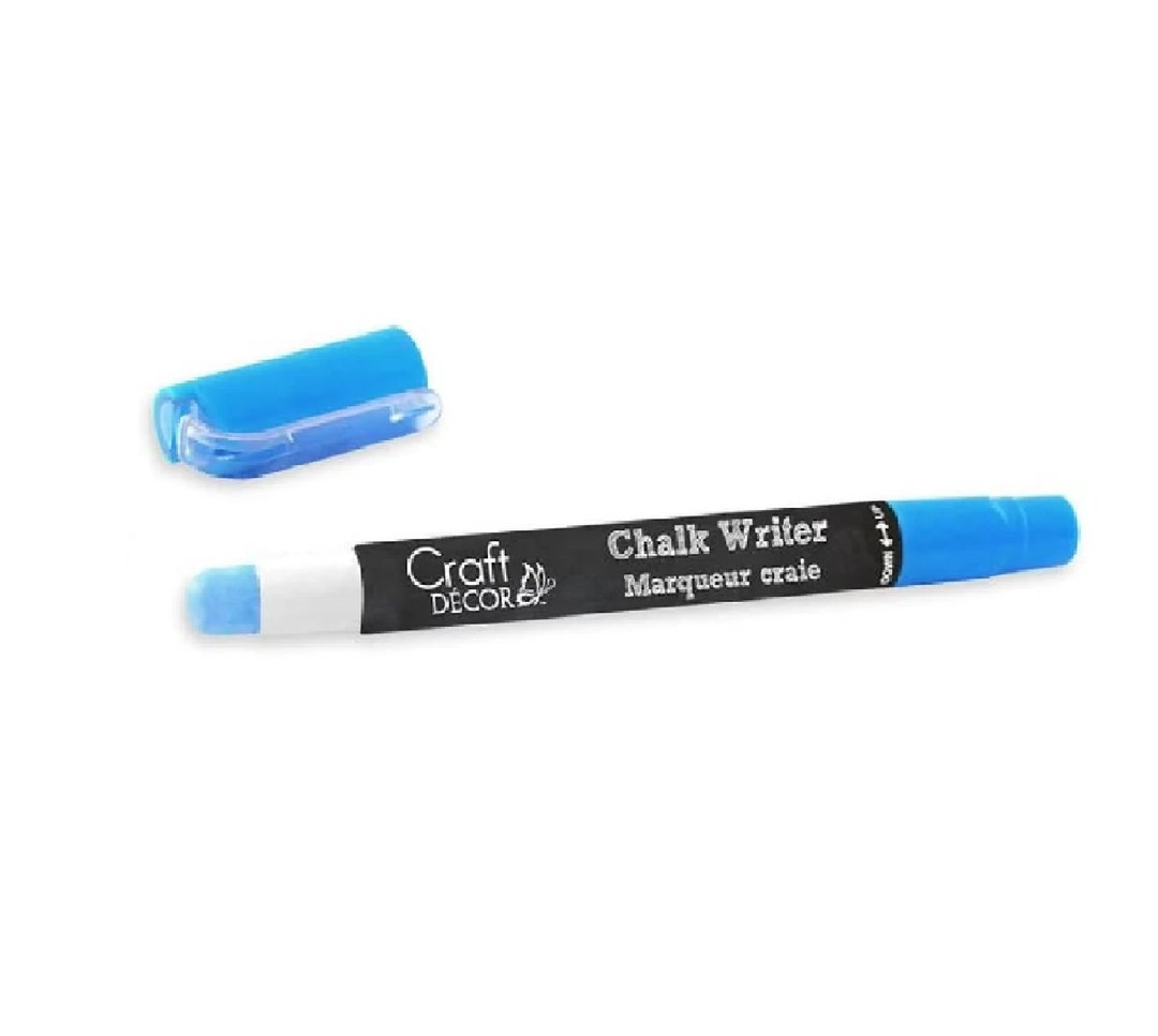 Blue Chalk Writer Pen, Great for Chalkboards, Dry Erase Boards, Windows ...