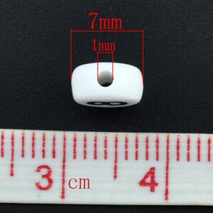 Number Bead: 8 Beads, Set of 50, 7mm, Eight Beads, Number 8, Numeral ...