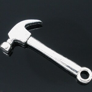 Hammer Charms, Set of 5, 25mm X 13 Mm, Construction Charm, DIY Charm ...
