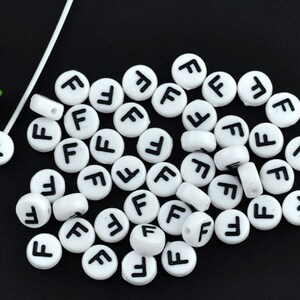 Letter Bead: F Beads Set of 25 7mm Alphabet Beads ABC - Etsy