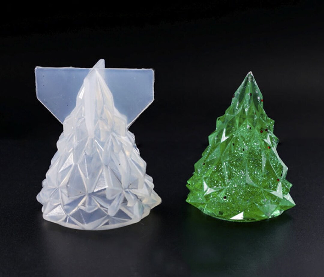 Geometric Pine Christmas Tree Silicone Mold, Great With Resin, 4x6 Cm ...