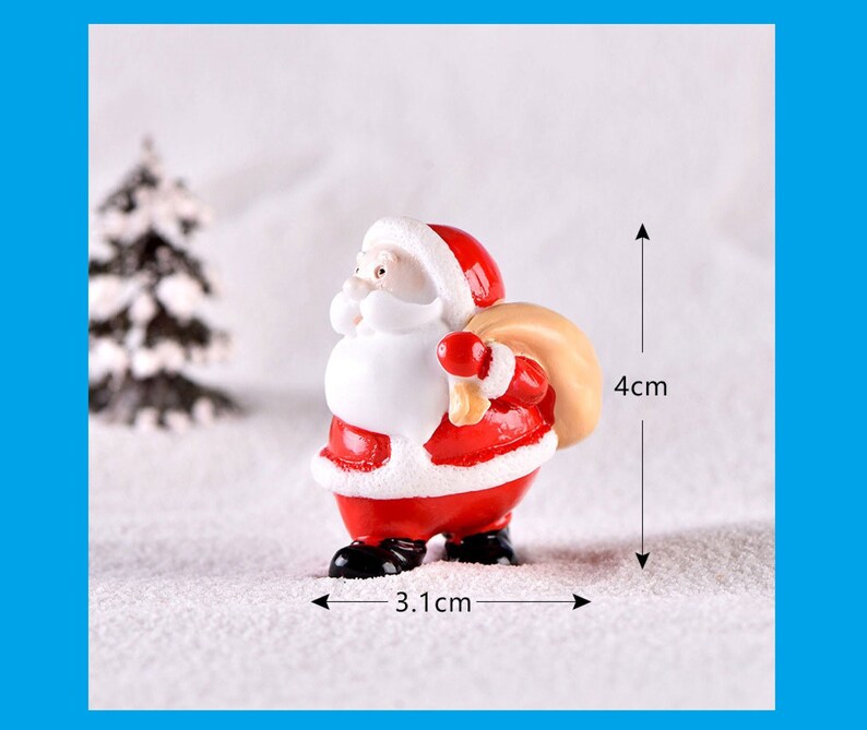 Santa Miniature Figurine for Christmas Scenes Made of Resin | Etsy