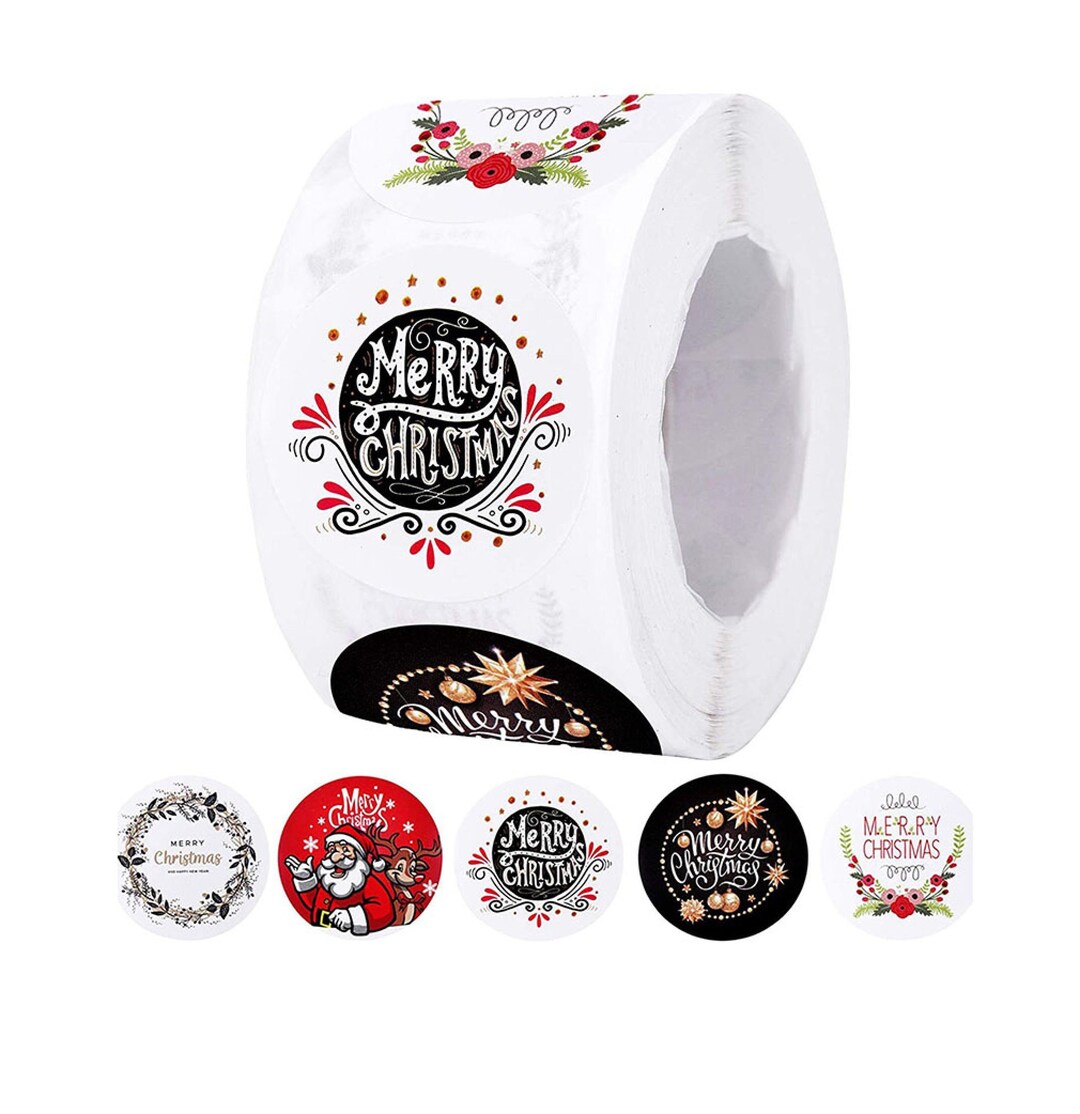 Classic Christmas Sticker Roll, 500 Stickers per Roll - Etsy