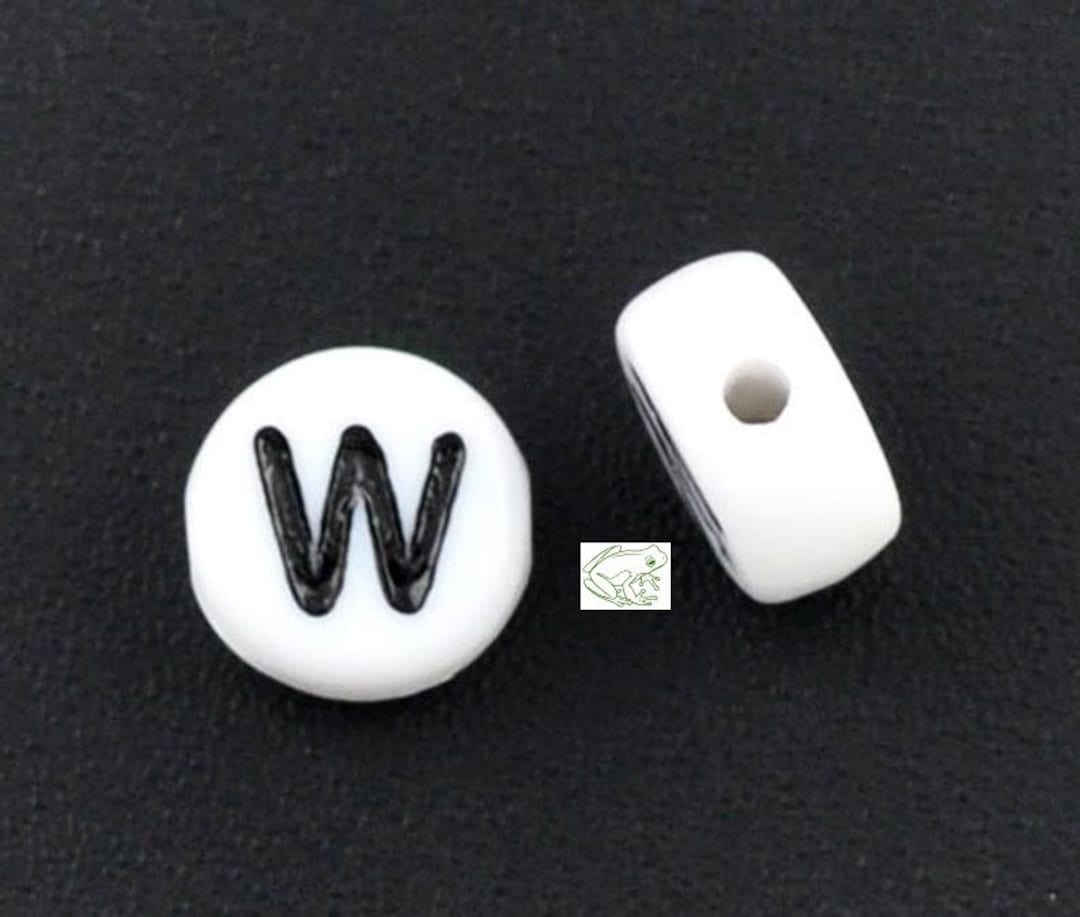 W Letter Bead: Set of 25 7mm Alphabet Beads ABC Beads - Etsy
