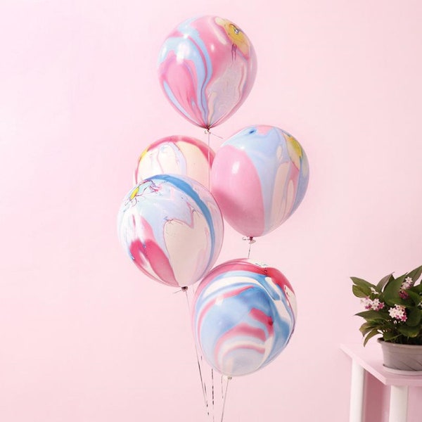 Marble Balloons - Etsy