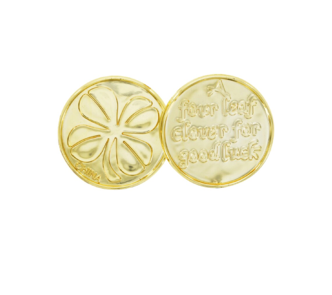 Lucky St. Patrick's Day Gold Coins Set of 30 Four Leaf | Etsy