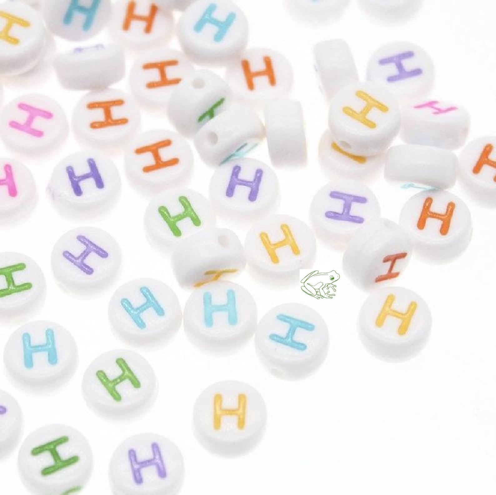 Letter H Bead: Set of 25 7mm Alphabet Beads Colorful - Etsy
