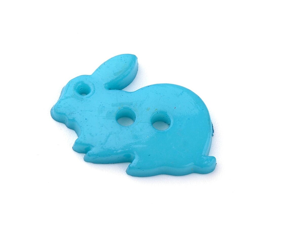 Bunny Rabbit Buttons Set of 25 Add an Acrylic Bunny to Your - Etsy