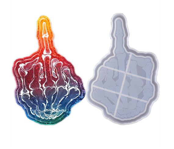 Skeleton Middle Finger Jewelry Dish Resin Mold 14.7cm X 9.5cm | Etsy