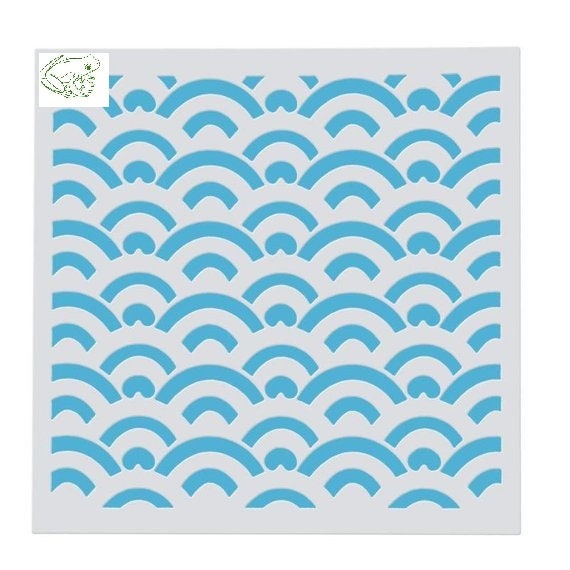 Wave Stencil Geometric Pattern Stencil Cake Stencil | Etsy