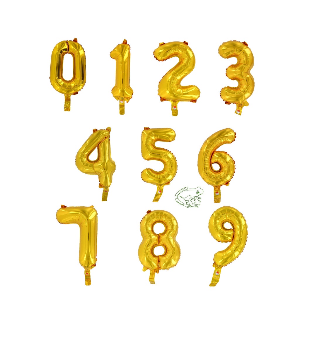Gold Air Filled 14 Foil Number Balloon Sold in - Etsy