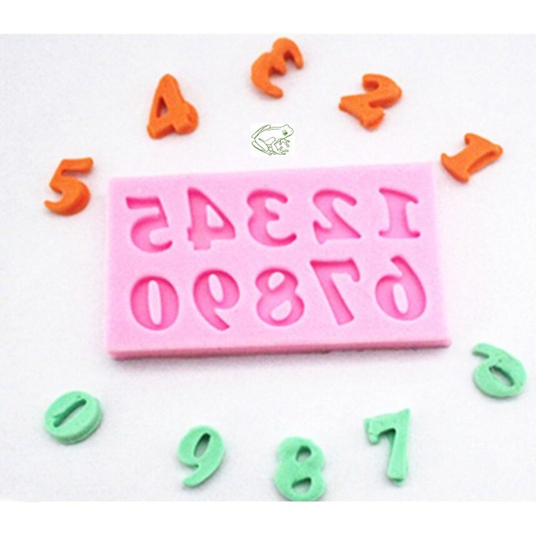 Number Mold With 0 1 2 3 4 5 6 7 8 9, These Little Numbers Are 1 Cm or ...