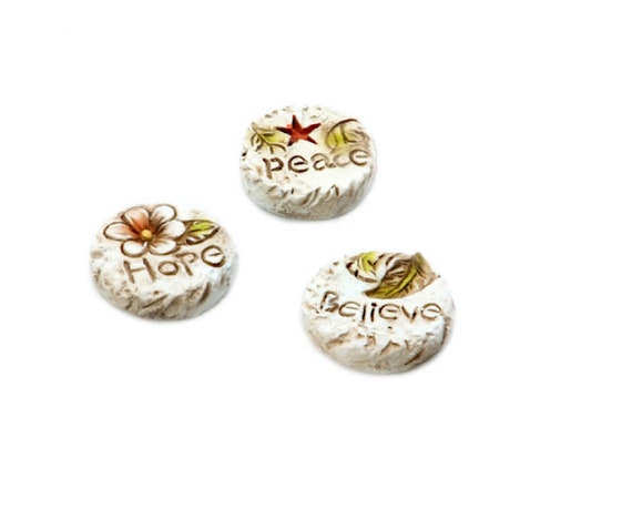 Miniature Stepping Stones Set of 3 1 Inch With Hope Peace - Etsy