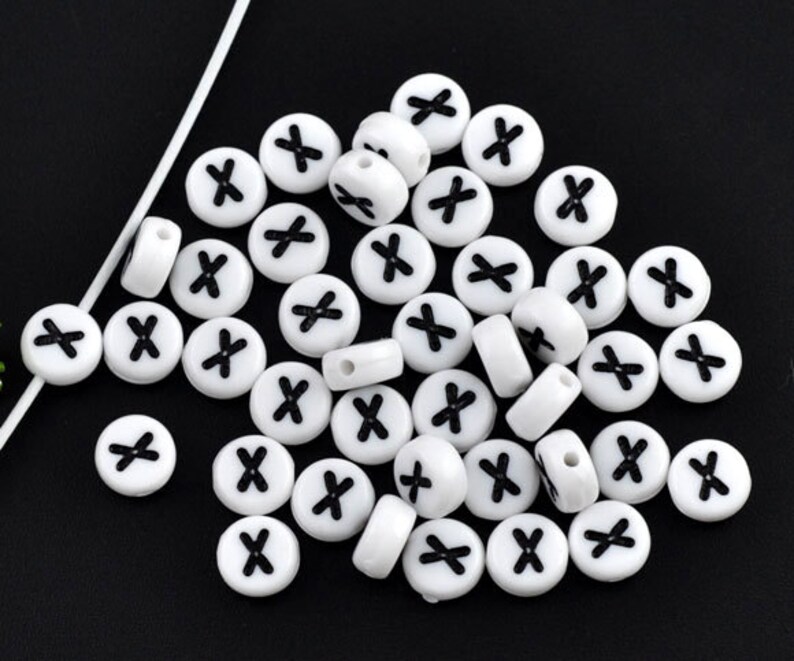 Letter Bead: X Beads Set of 25 7mm Alphabet Beads X Beads - Etsy