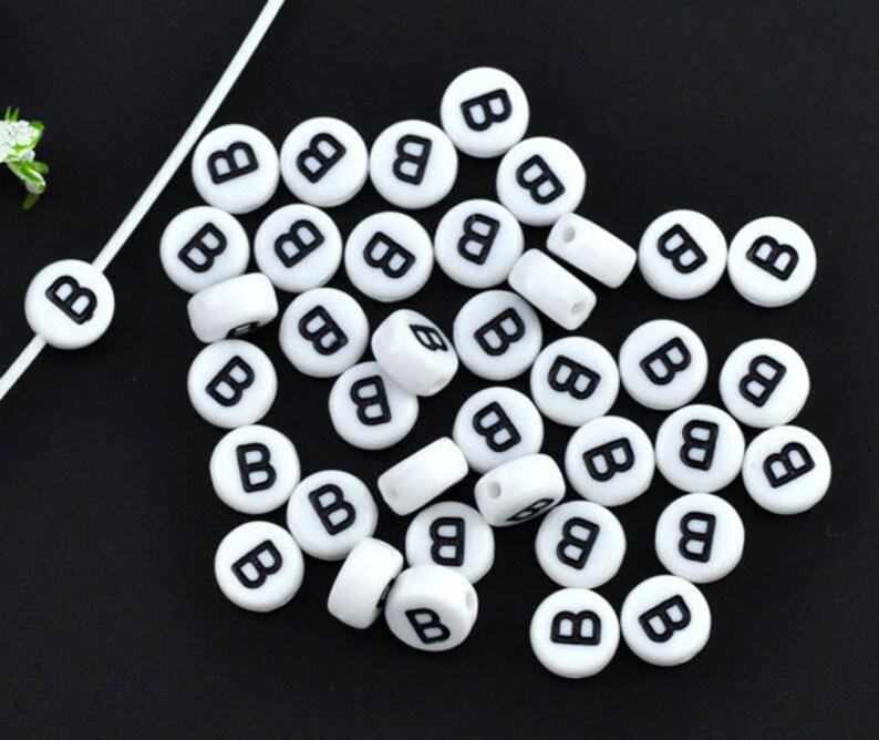 Letter Bead: B Beads Set of 25 7mm Alphabet Bead Letter B - Etsy