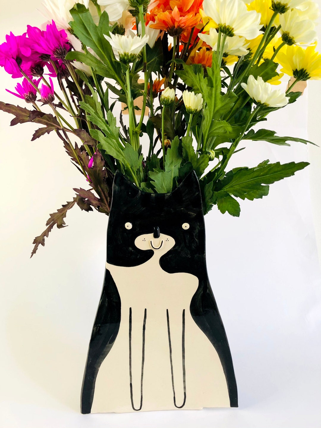 Custom Large Cat Ceramic Vase - Etsy