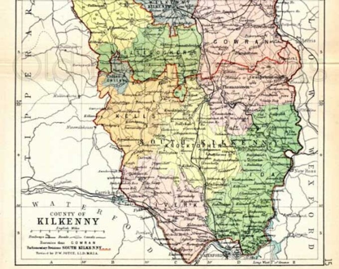 1778 Taylor & Skinner Antique Ireland Road Map 133/134 Leighlinbridge ...